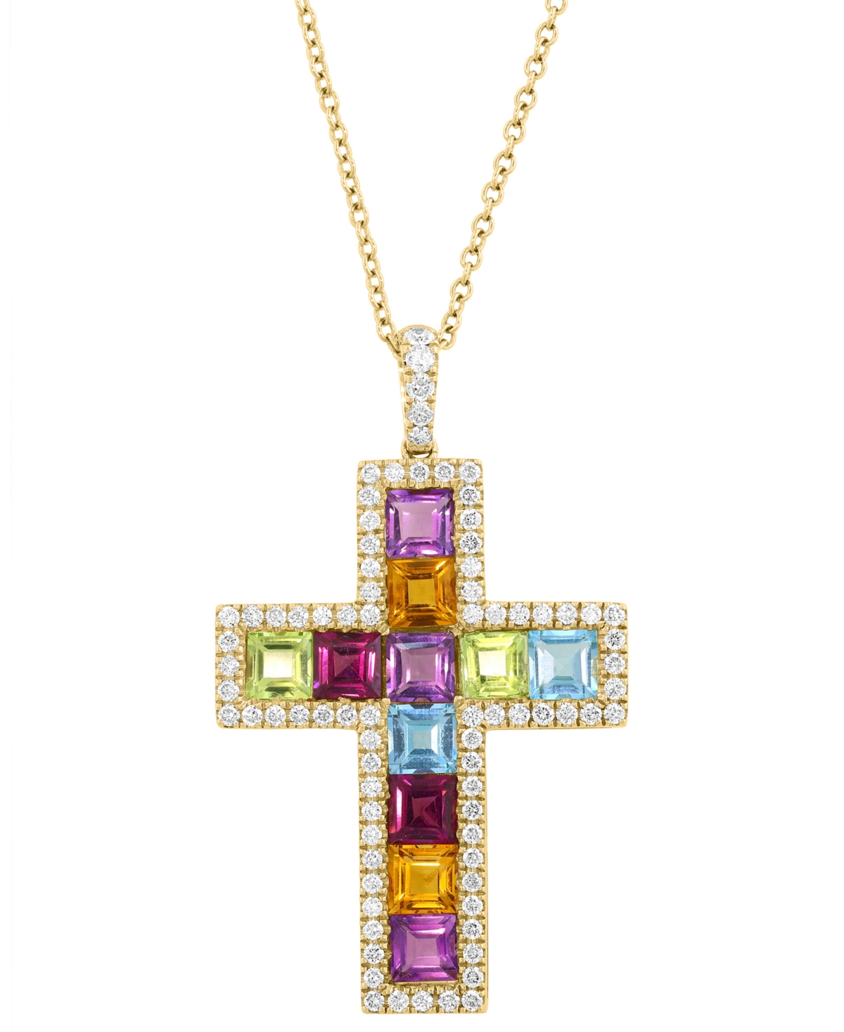 Click here for Effy Collection Diamond (3/8 ct. t.w.) and Multi-G... prices