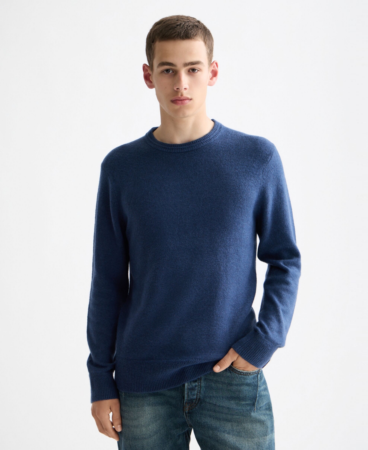 Click here for Scotch & Soda Mens Solid Crew Neck Sweater - Insig... prices