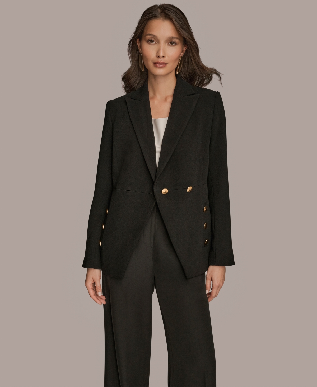 Click here for Donna Karan New York Womens Long Sleeve Double Bre... prices