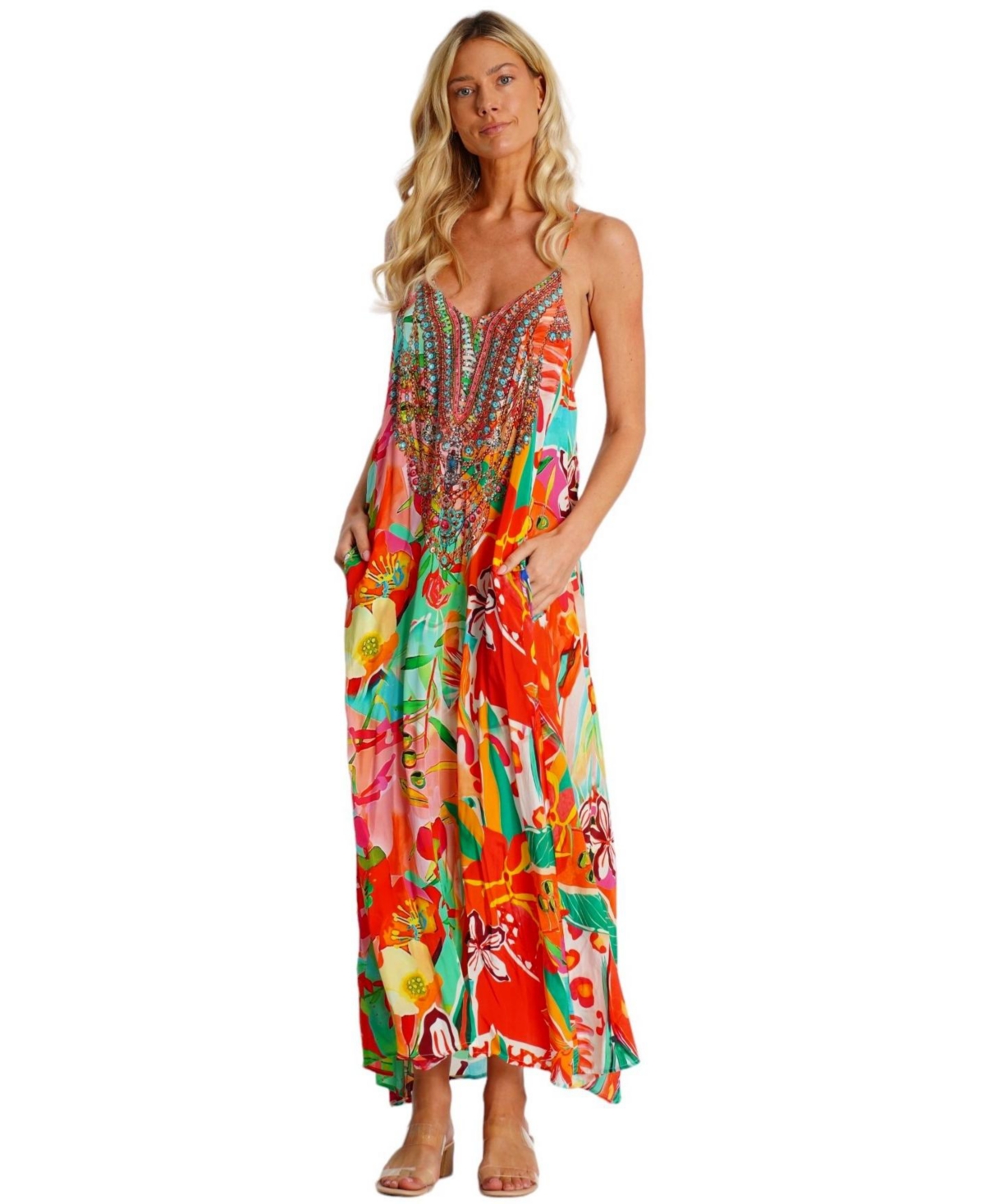La Moda Clothing Womens Maxi T-Back Dress