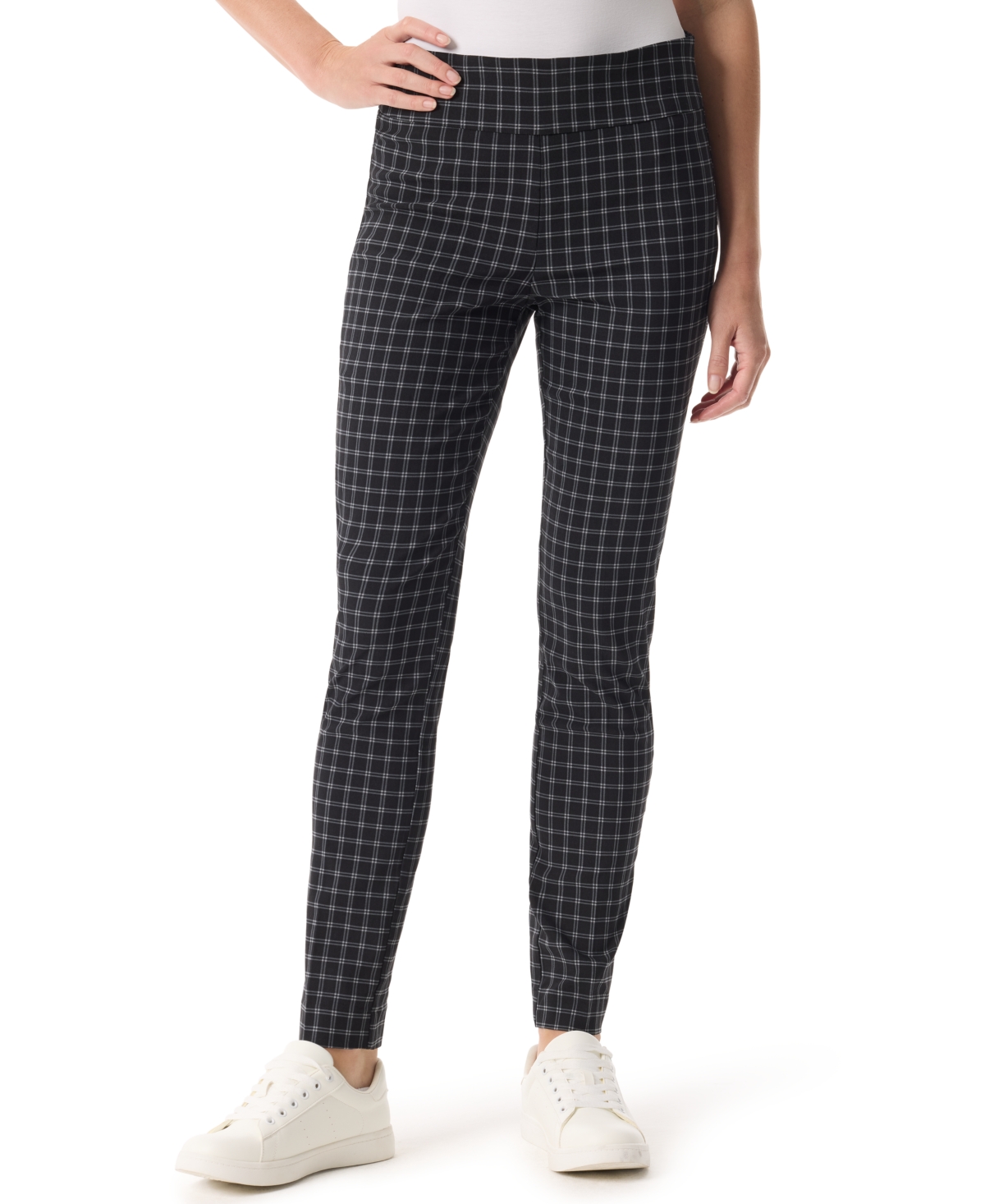 Click here for Womens Tummy-Control Printed Pull-On Slim Trousers... prices