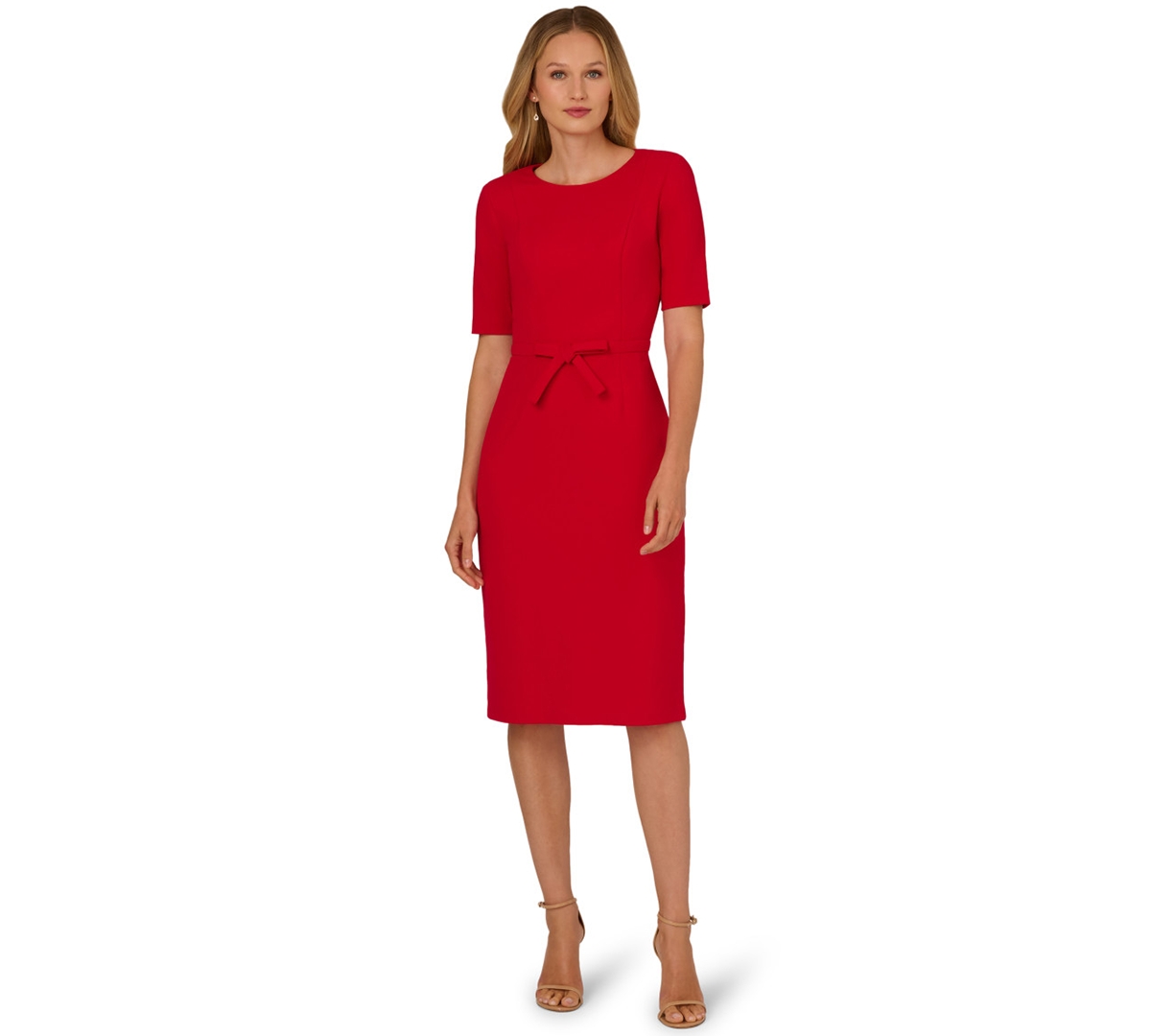 Click here for Adrianna Papell Womens Mini Bow-Front Sheath Dress... prices