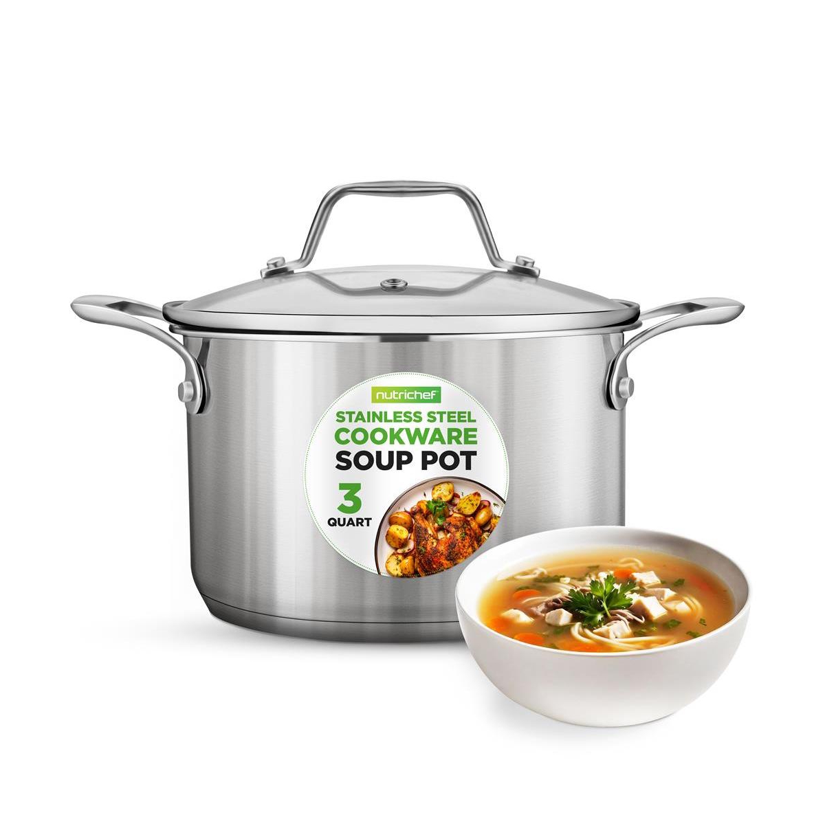 Click here for NutriChef 3 Quart Polished Stainless Steel Soup Po... prices