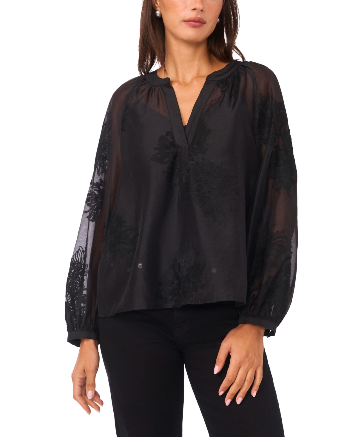 Click here for Vince Camuto Womens Half-Placket Raglan Long Sleev... prices