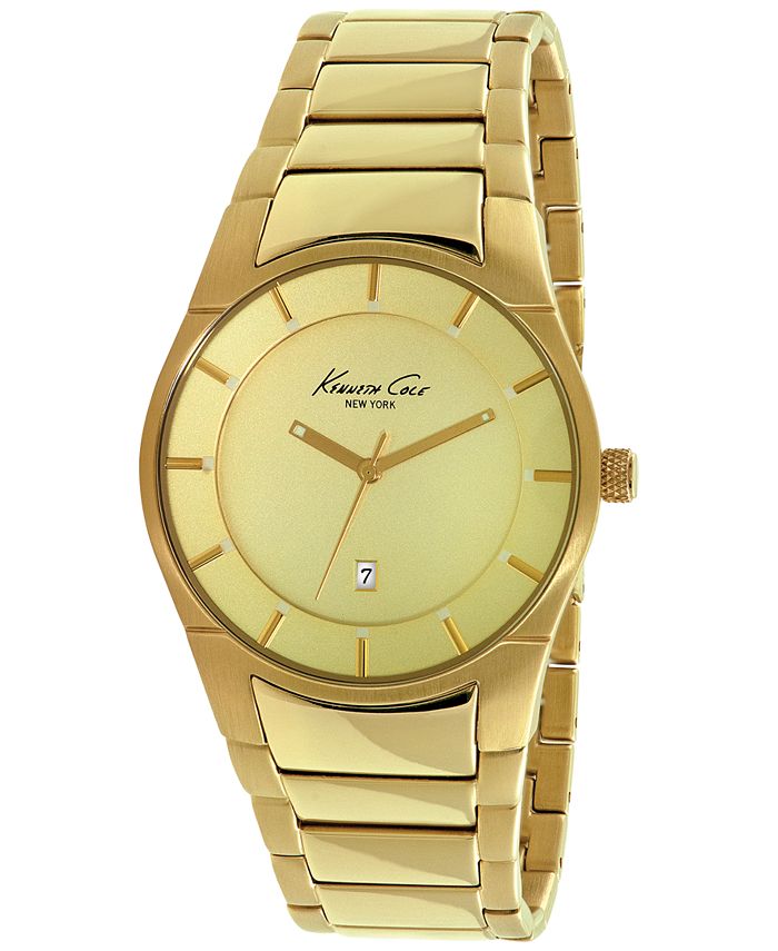 Kenneth Cole New York Men's Gold-Tone Ion-Plated Stainless Steel ...