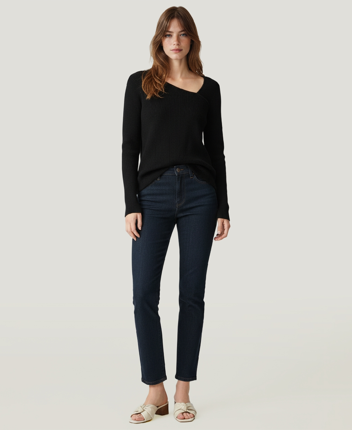 Click here for Naadam Womens Fitted Asymmetrical Sweater - Black prices