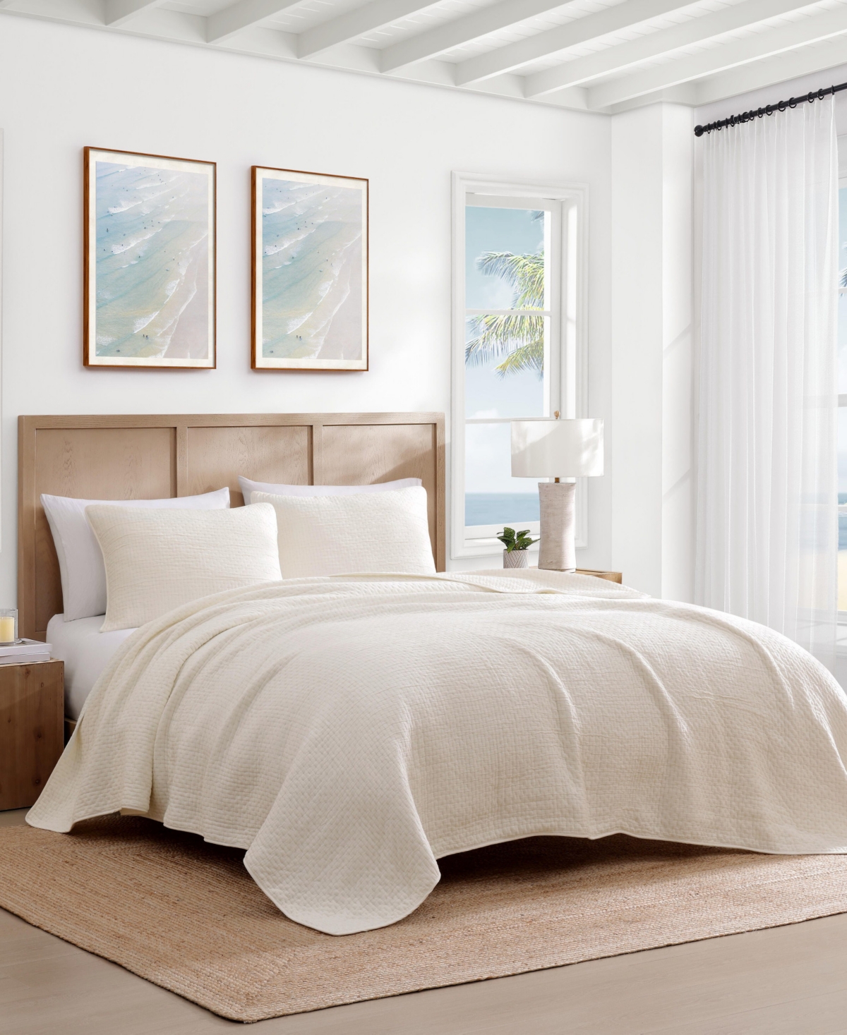 Click here for Tommy Bahama Ventura Matelasse Quilt  King - Ivory prices