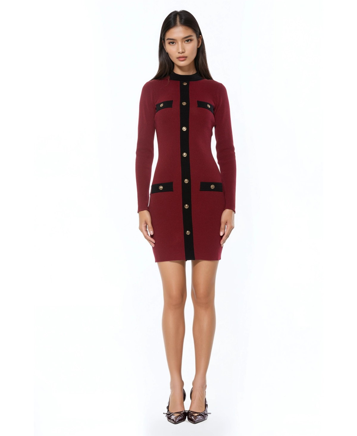 Click here for Alexia Admor Womens Juniper Dress - Burgundy prices