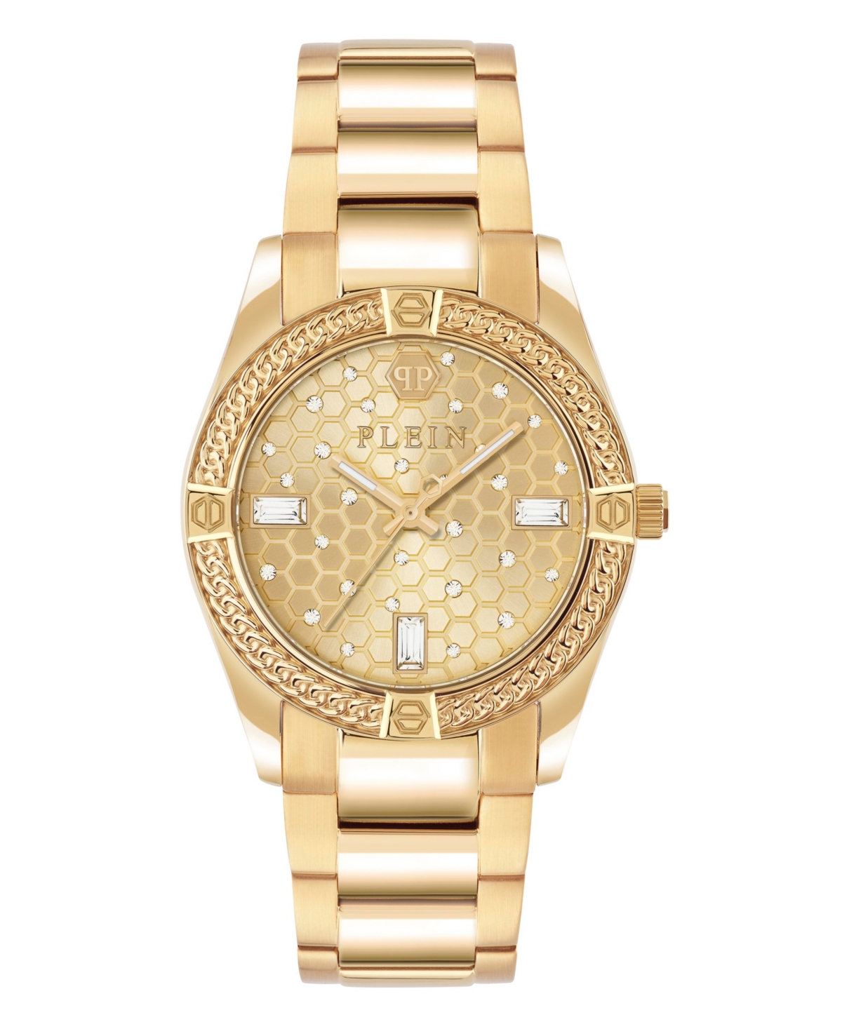 Click here for Philipp Plein Womens Gold Tone Stainless Steel Wat... prices
