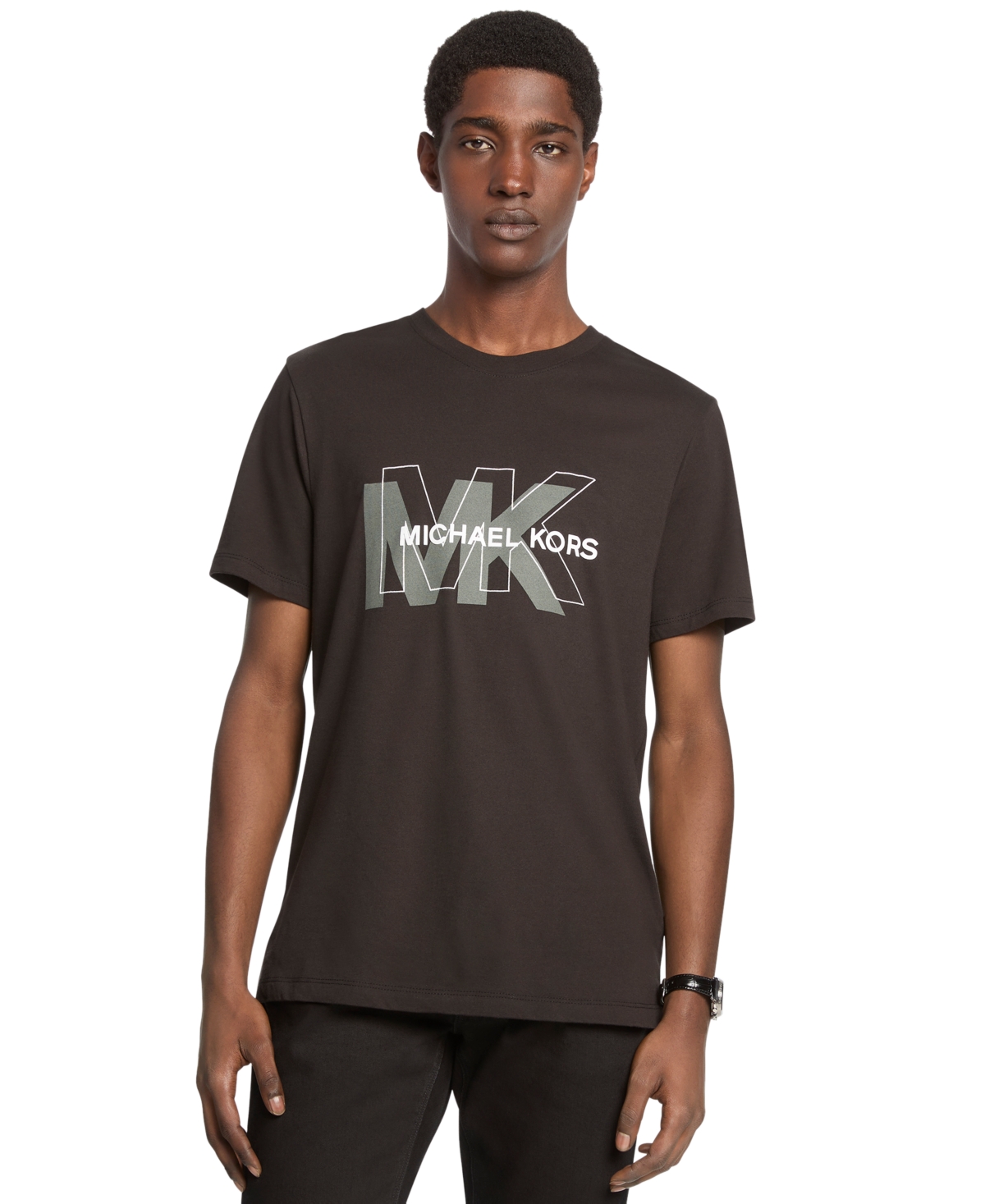 Click here for Michael Kors Mens Mk Logo T-Shirt - Black prices