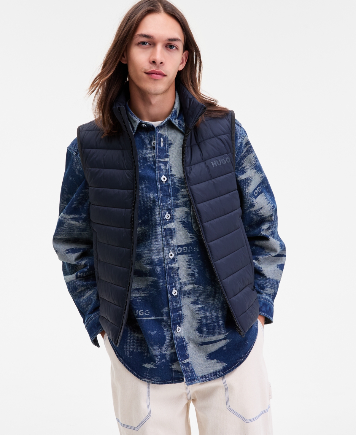 Click here for Hugo by Hugo Boss Mens Barvino2435 Slim-Fit Quilte... prices