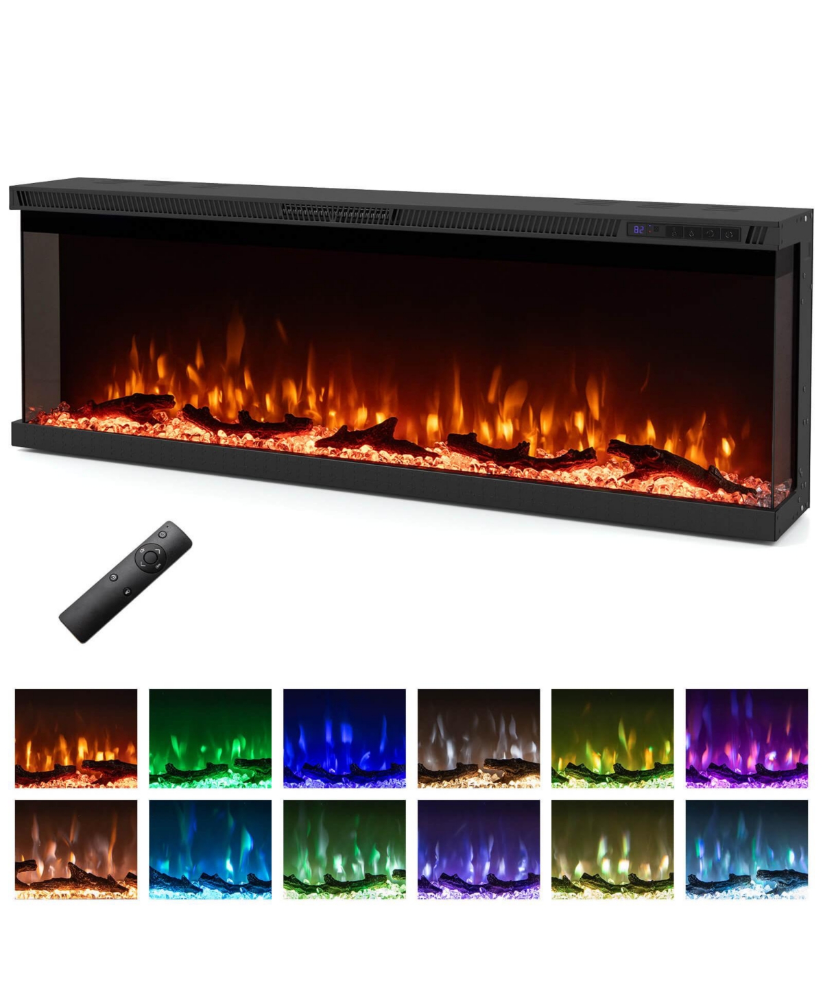 Click here for 50" Wide 3-Sided Electric Fireplace Insert 75... prices
