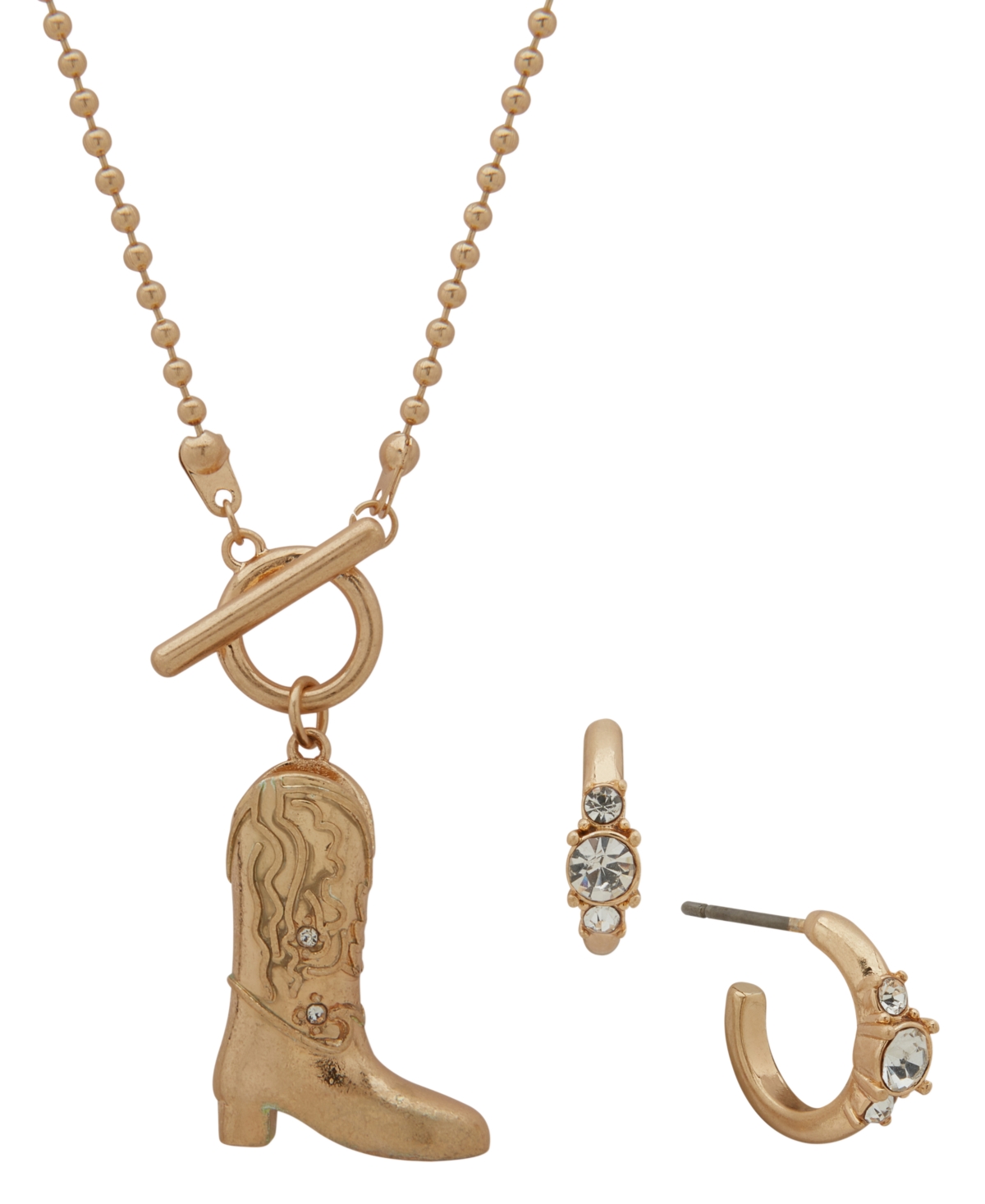 Click here for Yellowstone 2-Pc. Boot Pendant Necklace and Hoop E... prices