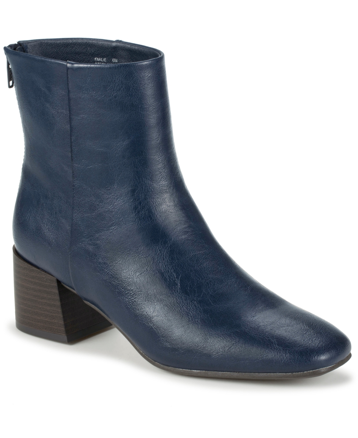 Baretraps Womens Emilie Block Heel Booties - Dark Navy