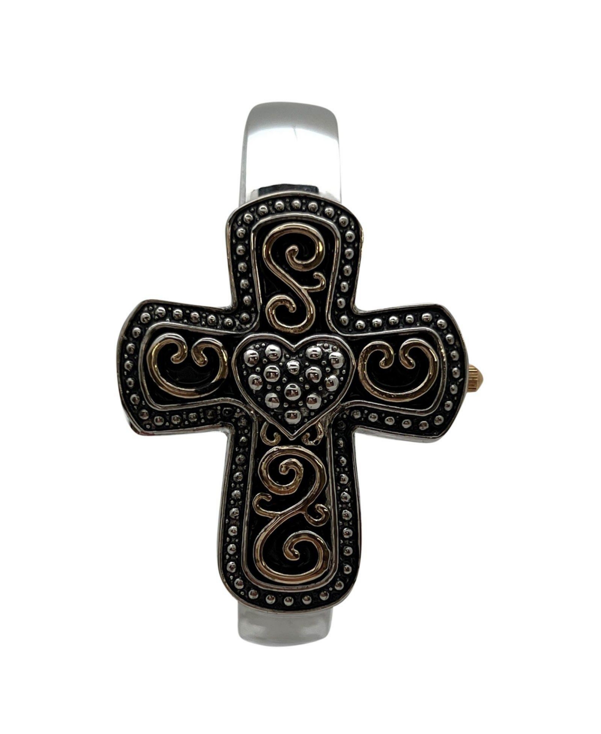 Click here for Olivia Pratt Two Tone Cross Shape Bangle Women Wat... prices