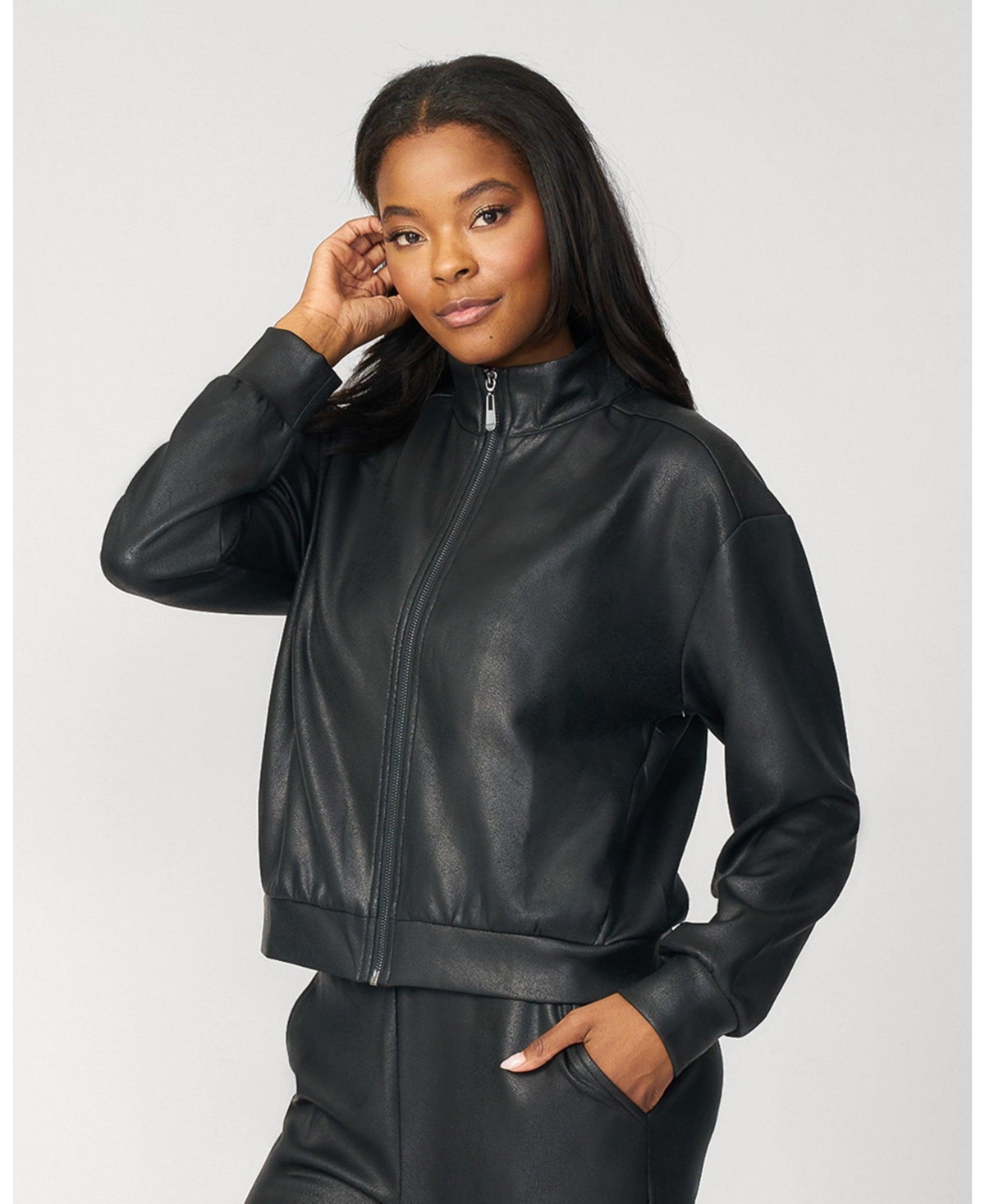 Click here for Cable & Gauge Womens Coated Cropped Bomber Jacket... prices