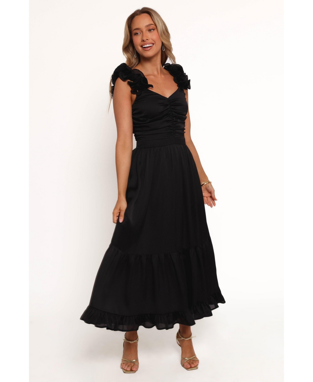 Click here for Petal and Pup Womens Inca Midi Dress - Black prices