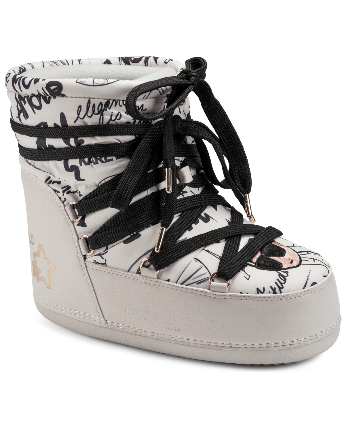 Click here for Karl Lagerfeld Paris Womens Pavan Ikonic Moon Boot... prices