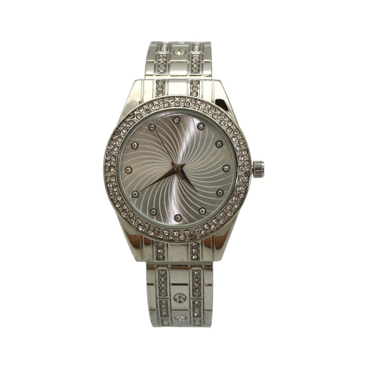 Click here for Silver Rhinestone Shiny Bangle Watch - Silver prices