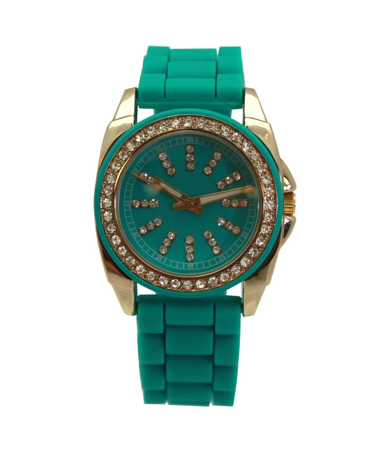 Click here for Olivia Pratt Turquoise Bright Silicone Band with R... prices