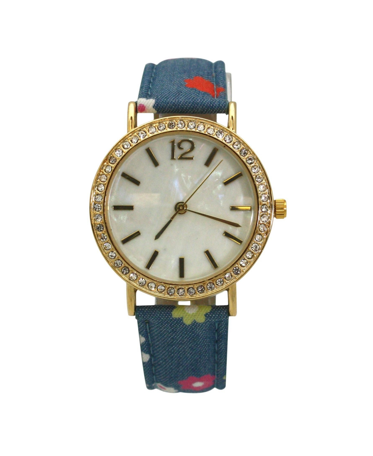 Click here for Colorful Flowers and Denim Strap Watch - Colorful prices