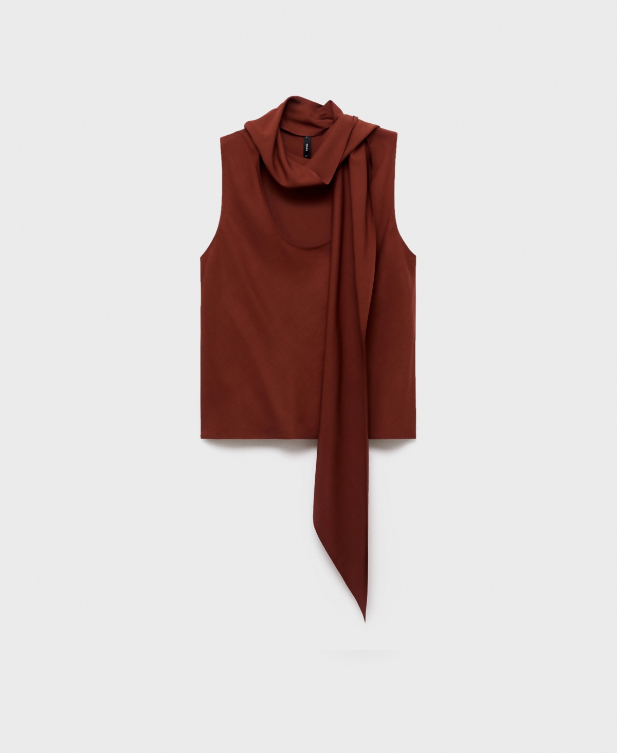 Click here for Mango Womens Foulard Neckline Blouse - Russet prices