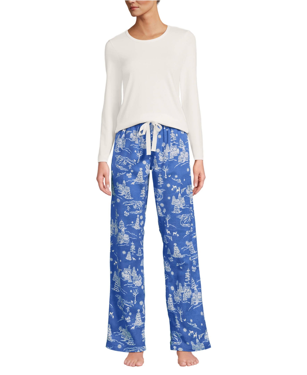 Click here for Lands End Womens Pajama Gift Set - Knit Long Sleev... prices
