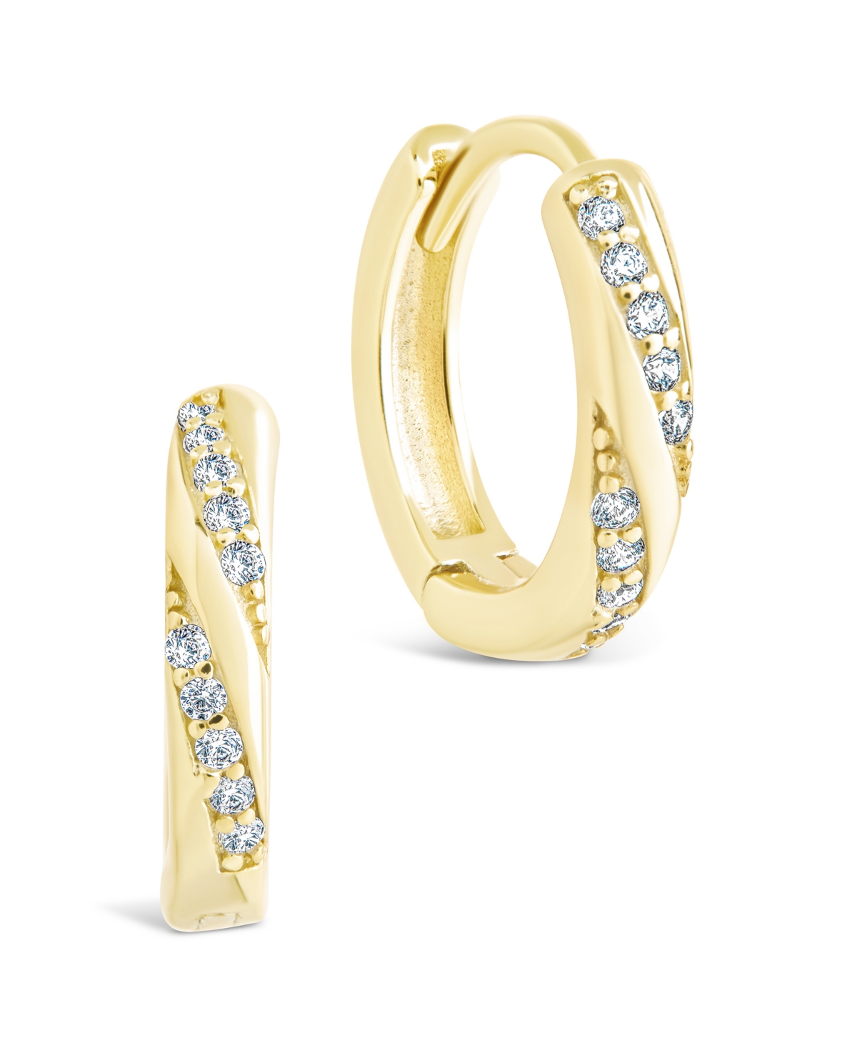 Click here for Sterling Forever Sterling Silver Adelise Micro Hoo... prices