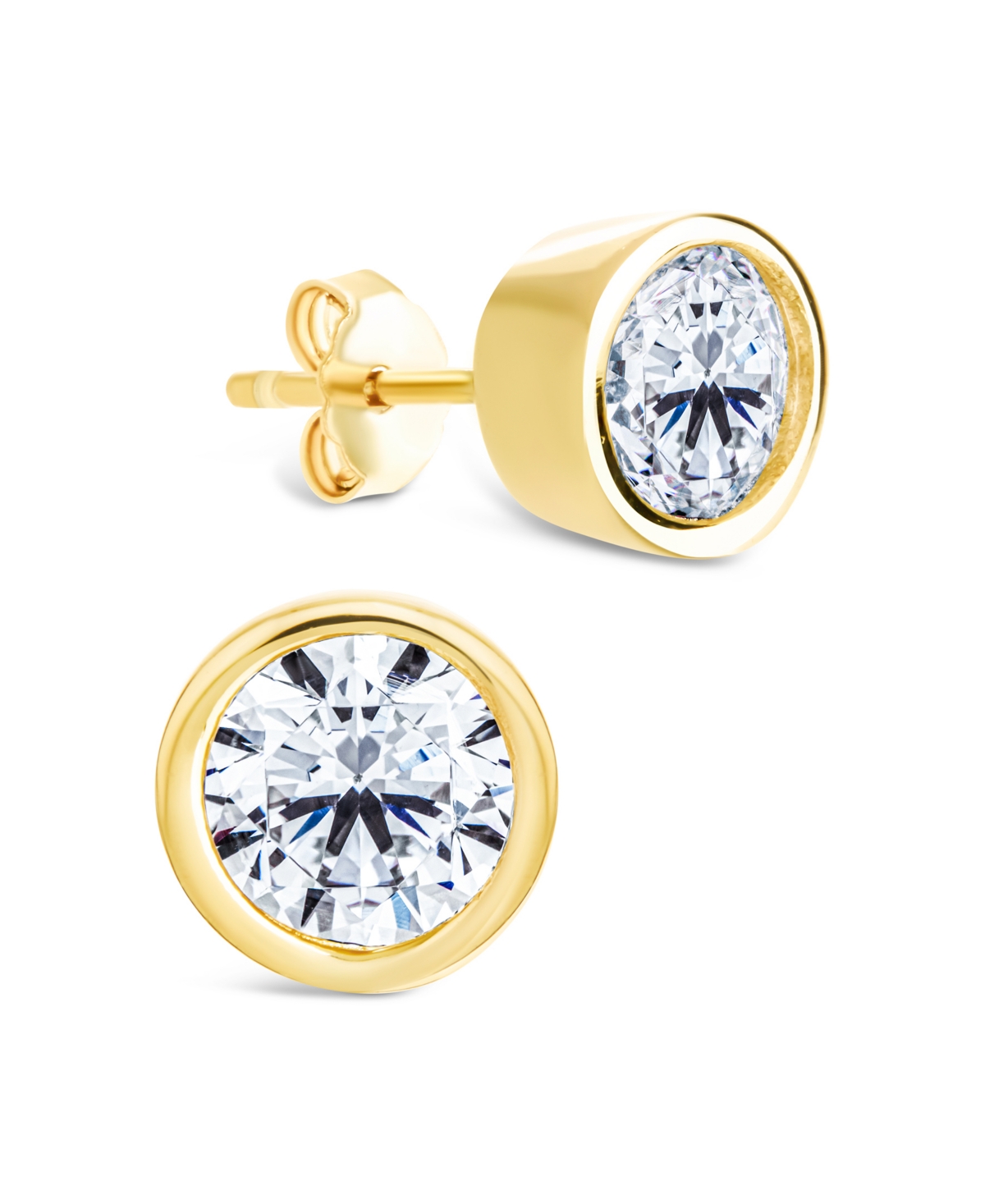 Click here for Sterling Forever Sterling Silver Round Cut Bezel S... prices