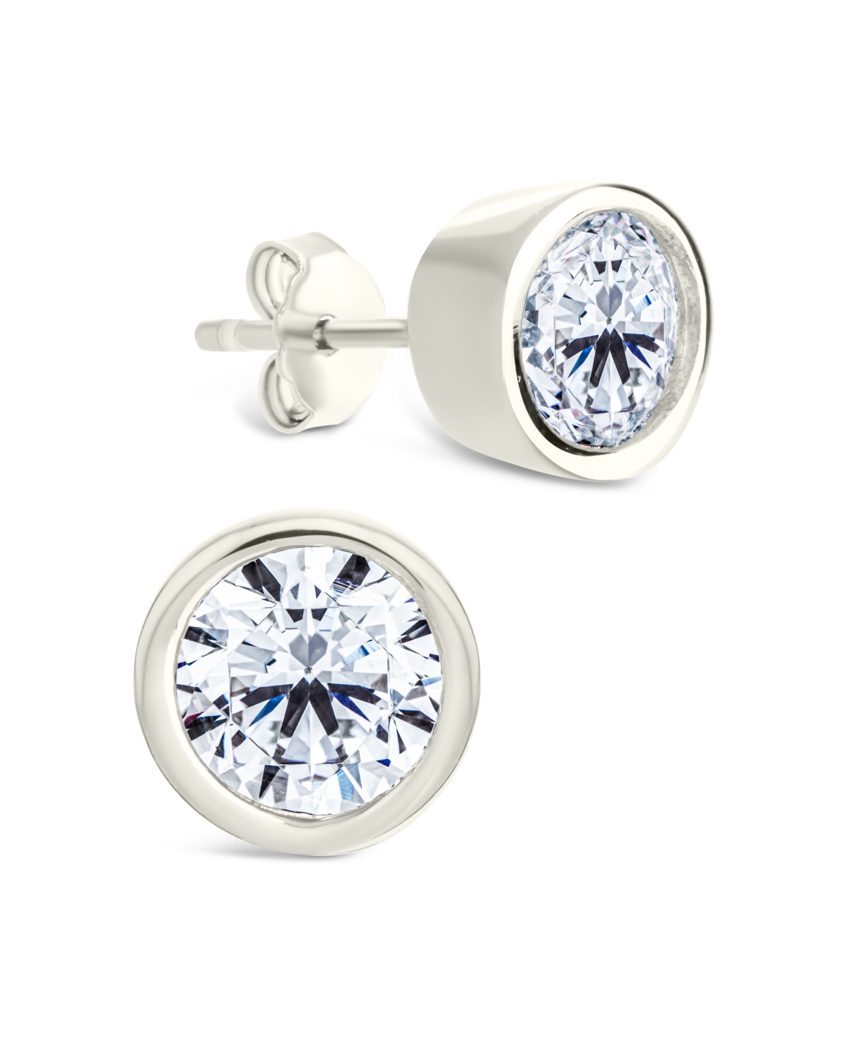 Click here for Sterling Forever Sterling Silver Round Cut Bezel S... prices