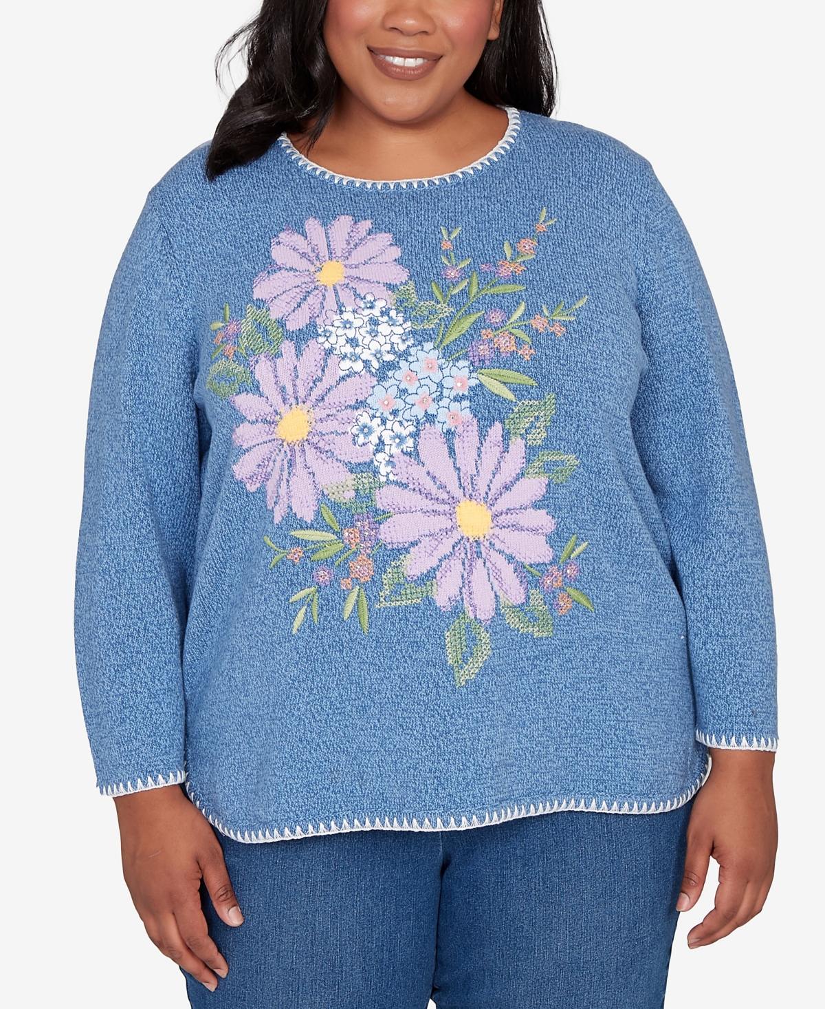Click here for Alfred Dunner Plus Size Hilton Head Cross Stitched... prices