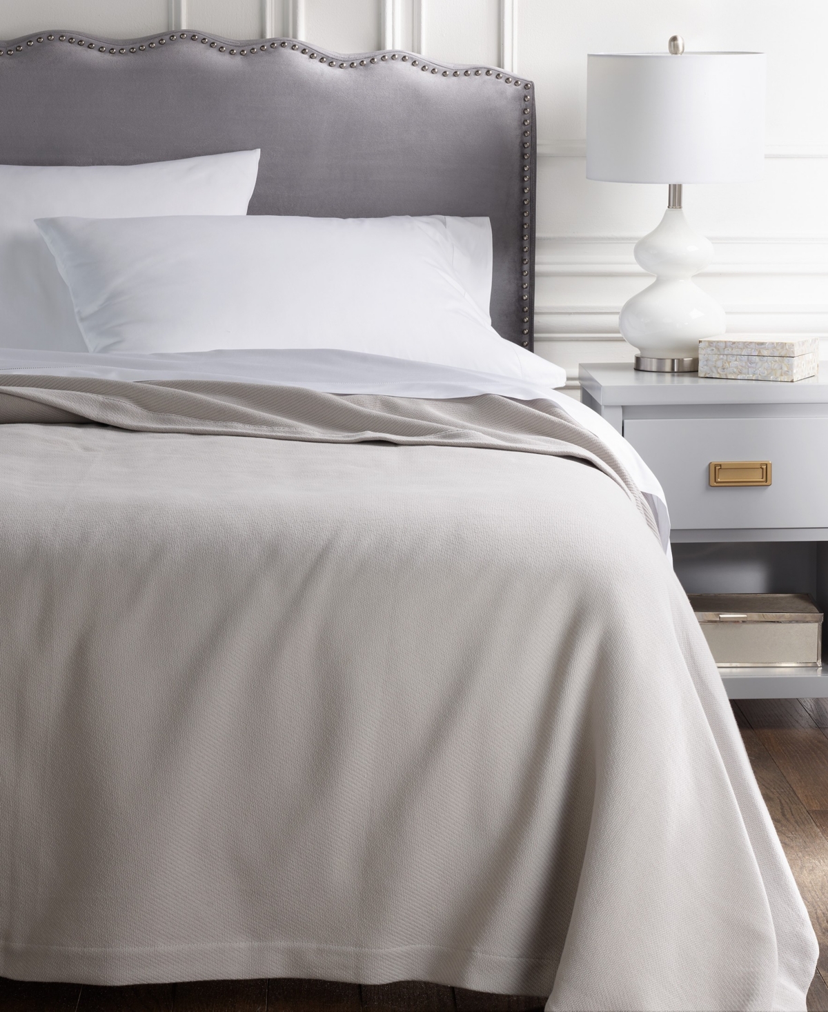 Click here for Sferra Allegra Cotton Blanket  Twin - Oyster prices