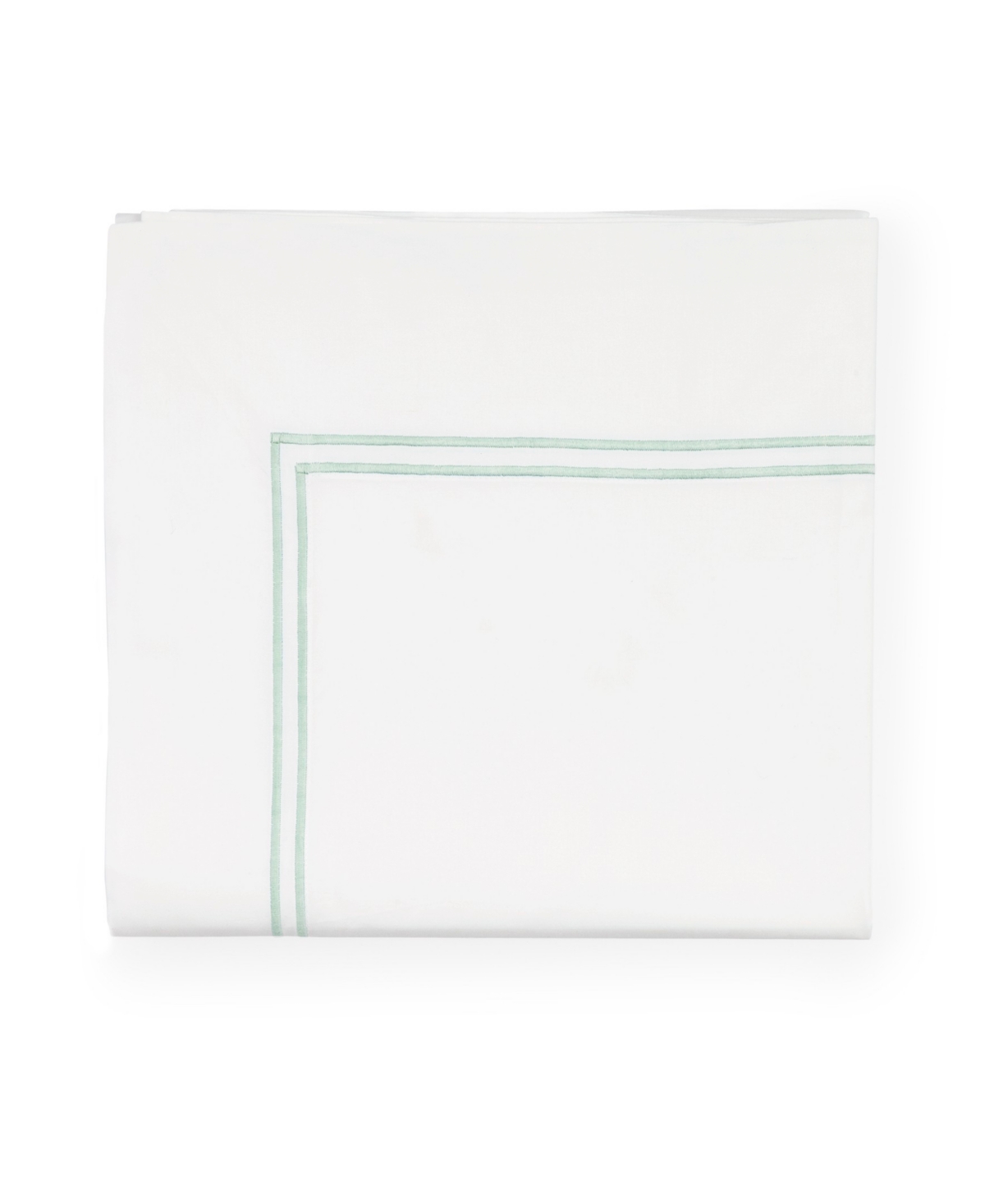 Sferra Grande Hotel Cotton Flat Sheet  Twin - White  Mist