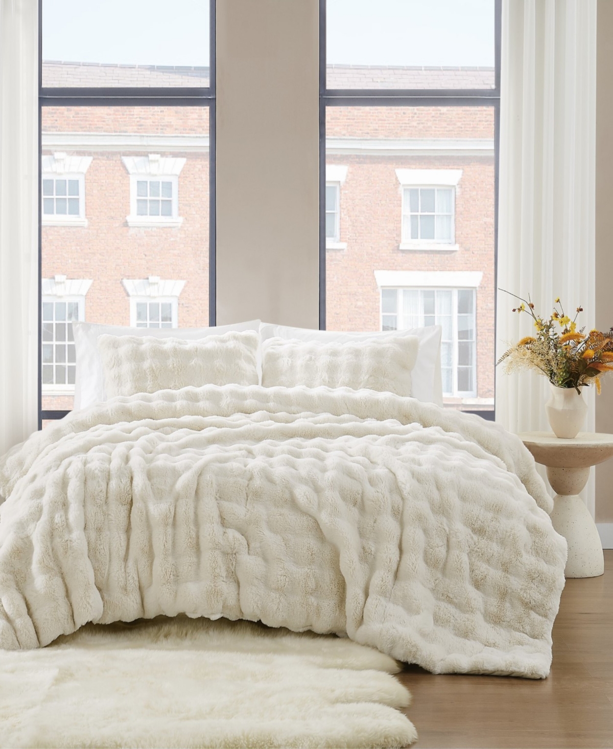 Click here for Brooklyn Loom Bubble Faux Fur 3-Pc. Comforter Set... prices