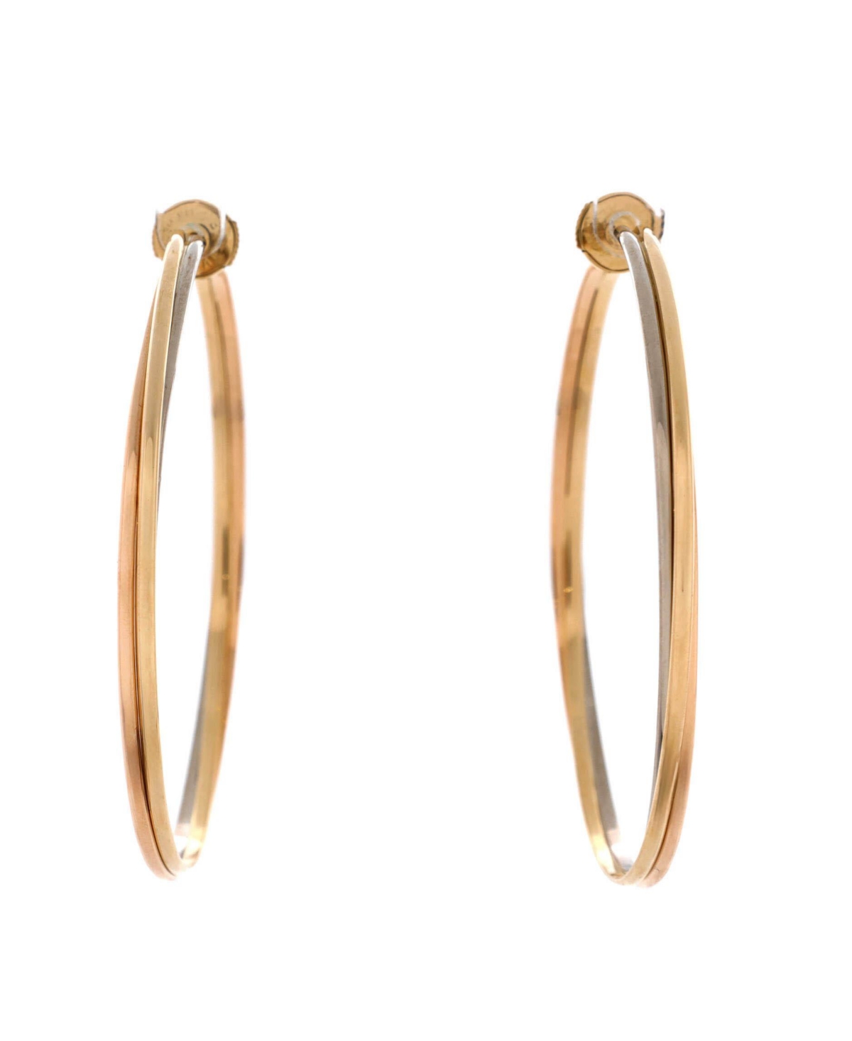 Click here for Pre-Owned Cartier Trinity Hoop Earrings - 18k tri... prices