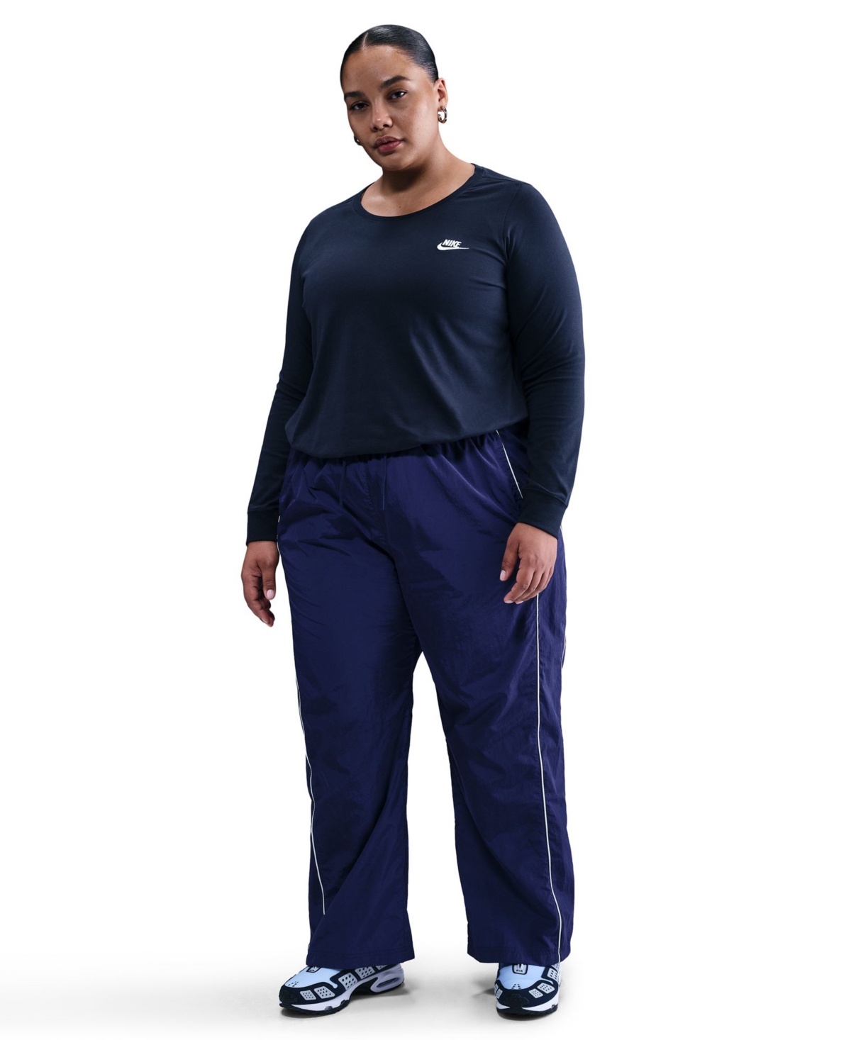 Click here for Nike Plus Size Sportswear Club Long-Sleeve T-Shirt... prices