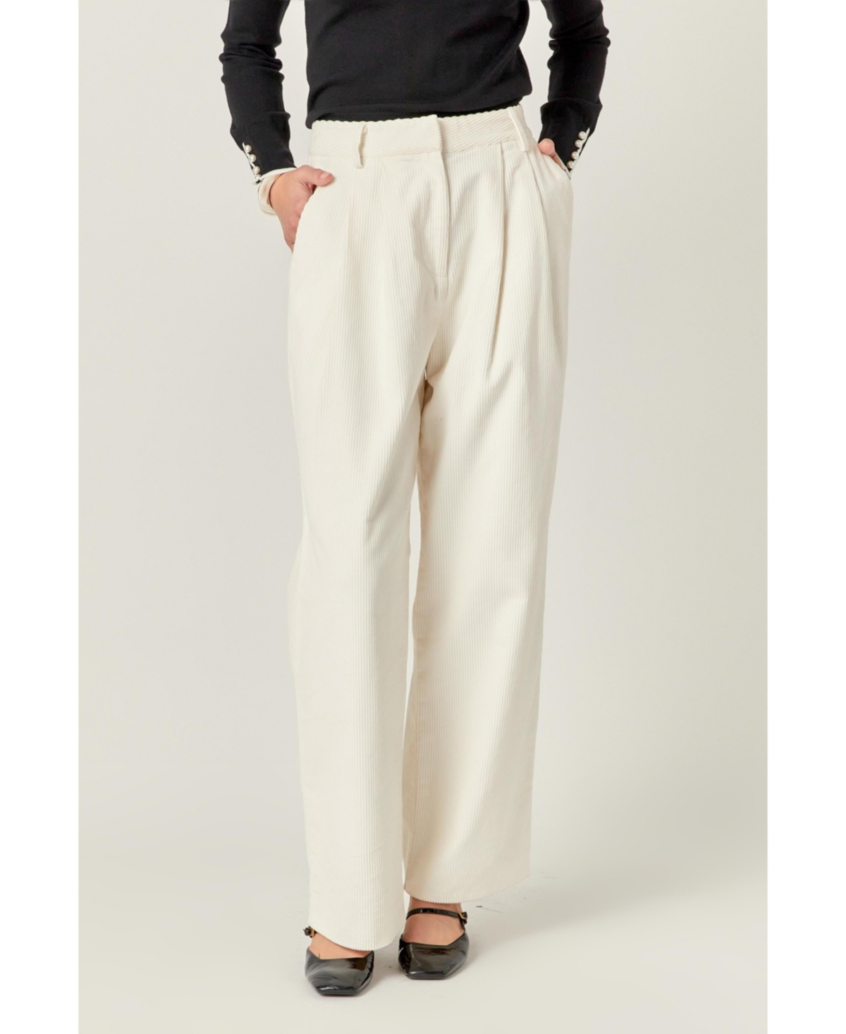 Click here for English Factory Womens Corduroy Wide Pants - Off w... prices