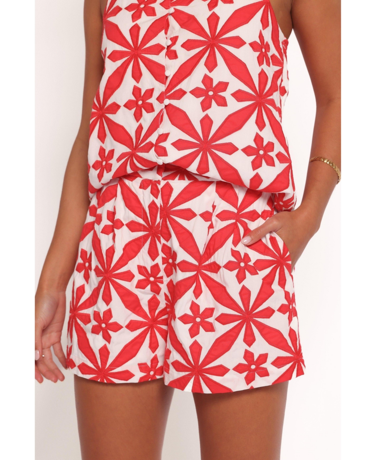 Click here for Petal and Pup Womens Allura Shorts - Red prices