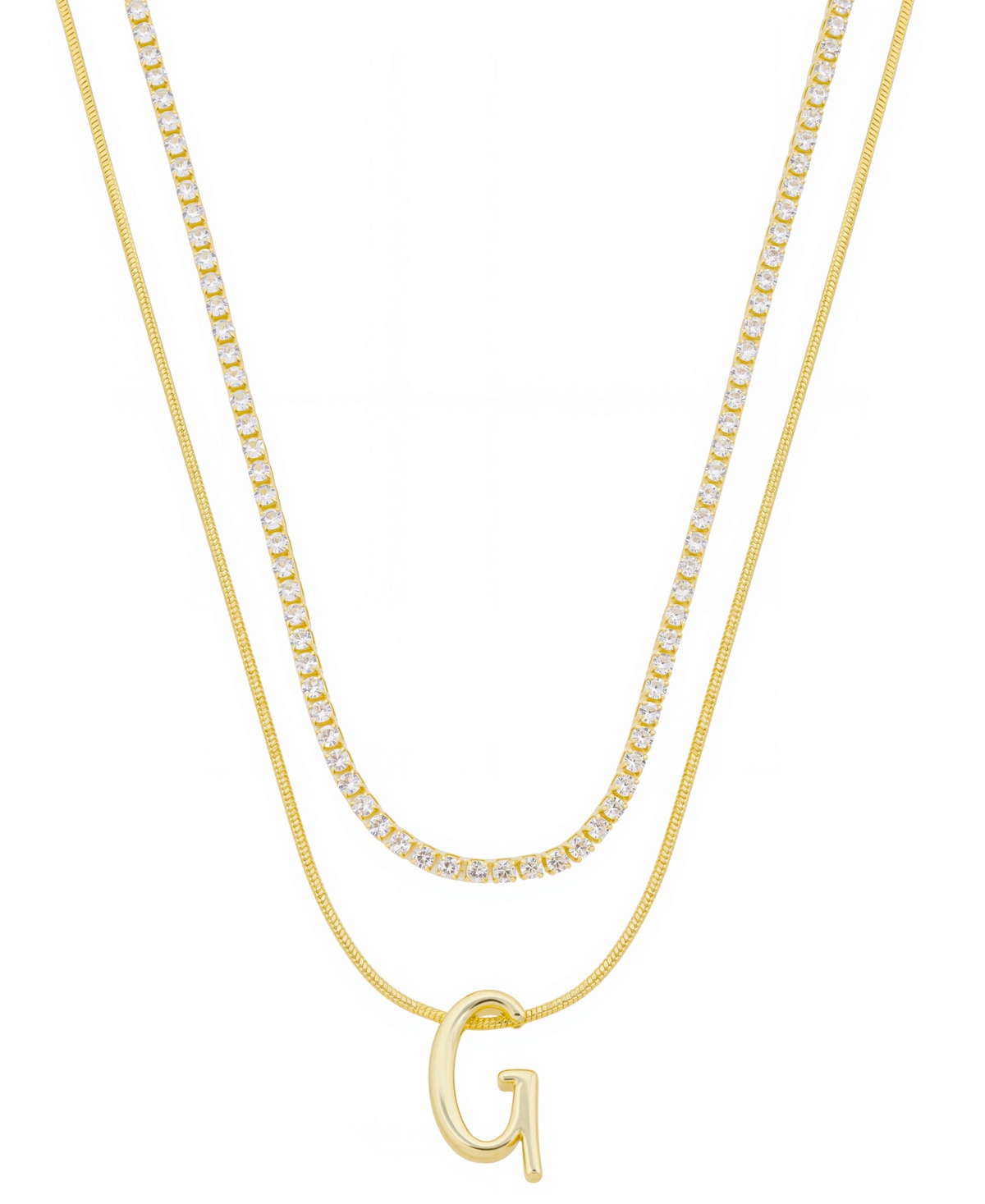 Click here for Unwritten Letter G Initial Snake Chain Cubic Zirco... prices
