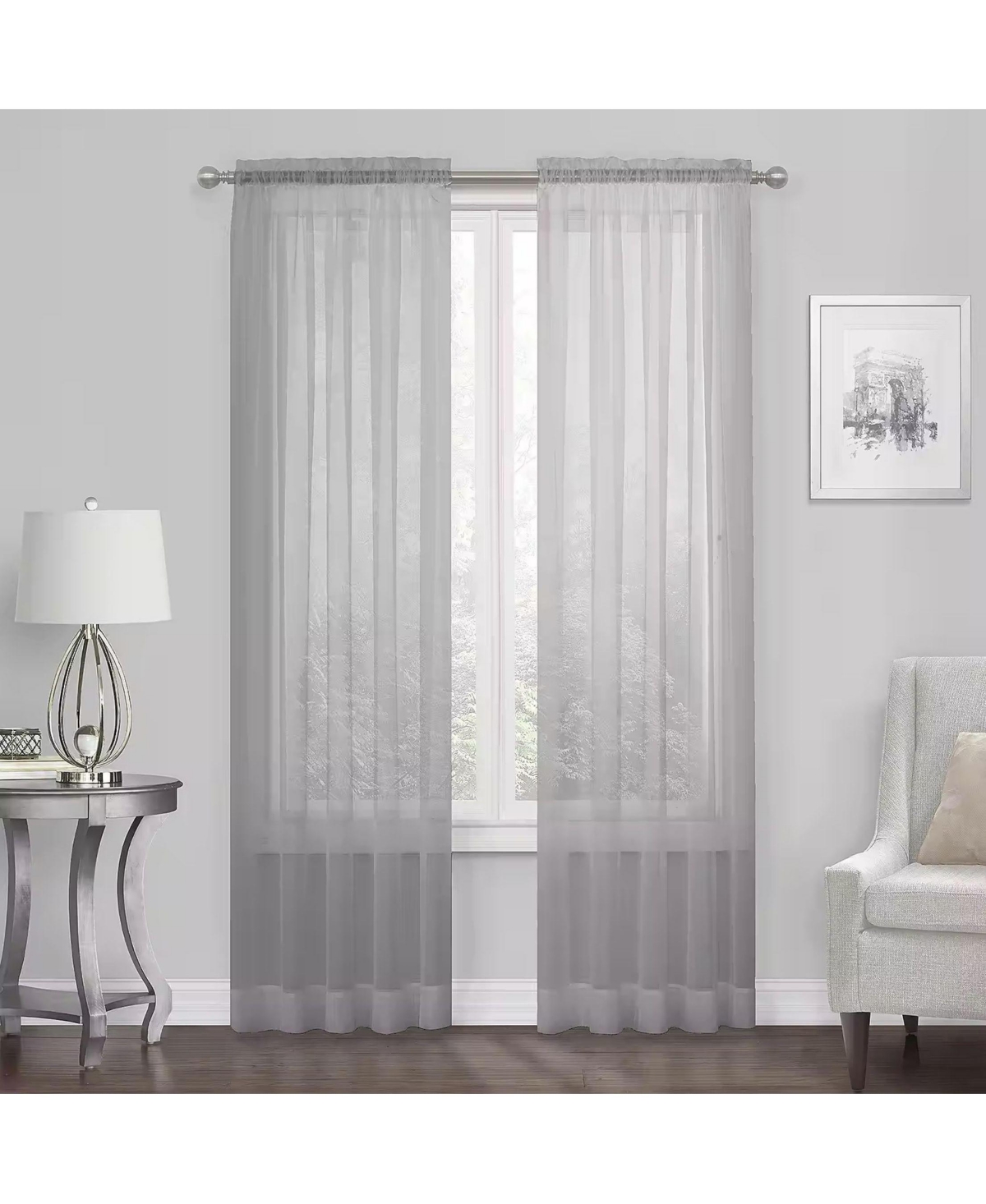 Click here for Kate Aurora Essential 1 Piece Silver Gray Sheer Vo... prices