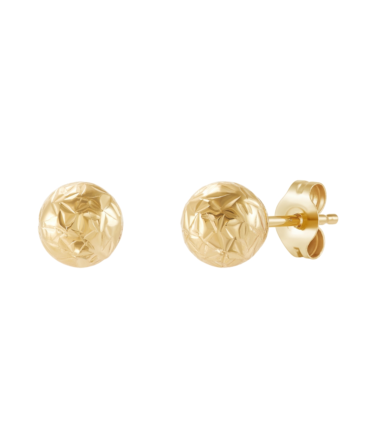 Click here for Macys Castle Cut Ball Stud Earrings in 14K Yellow... prices