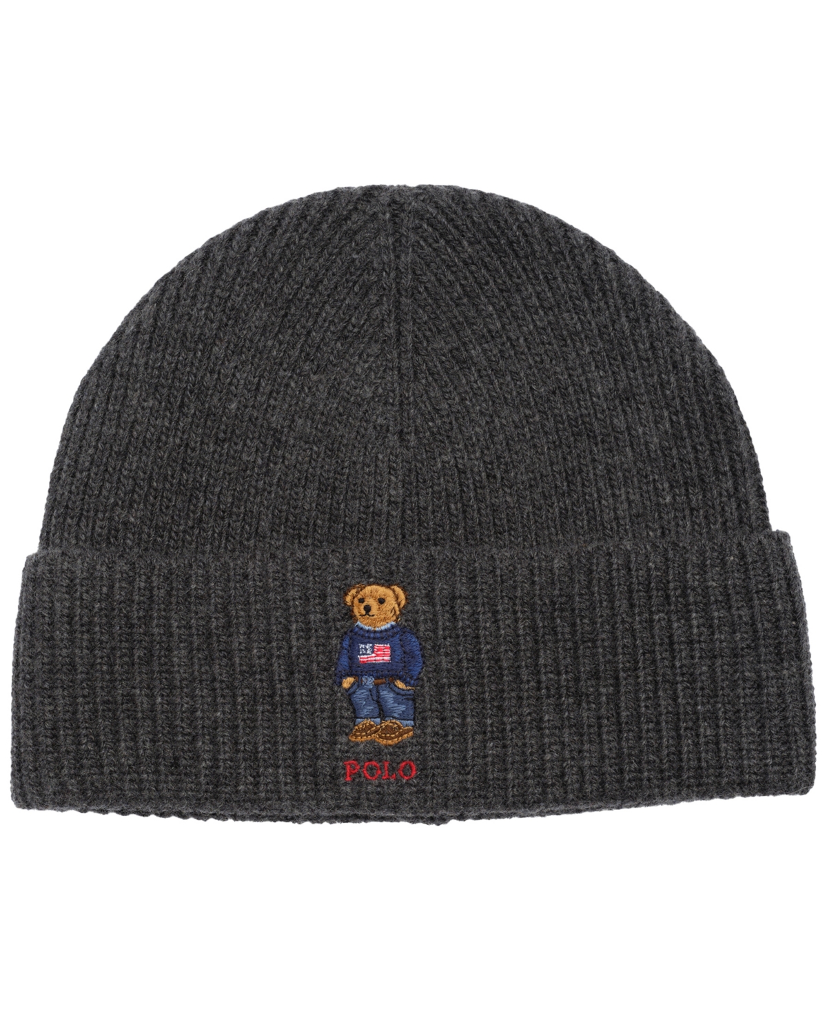 Click here for Polo Ralph Lauren Mens Solid Flag Bear Beanie - Ch... prices