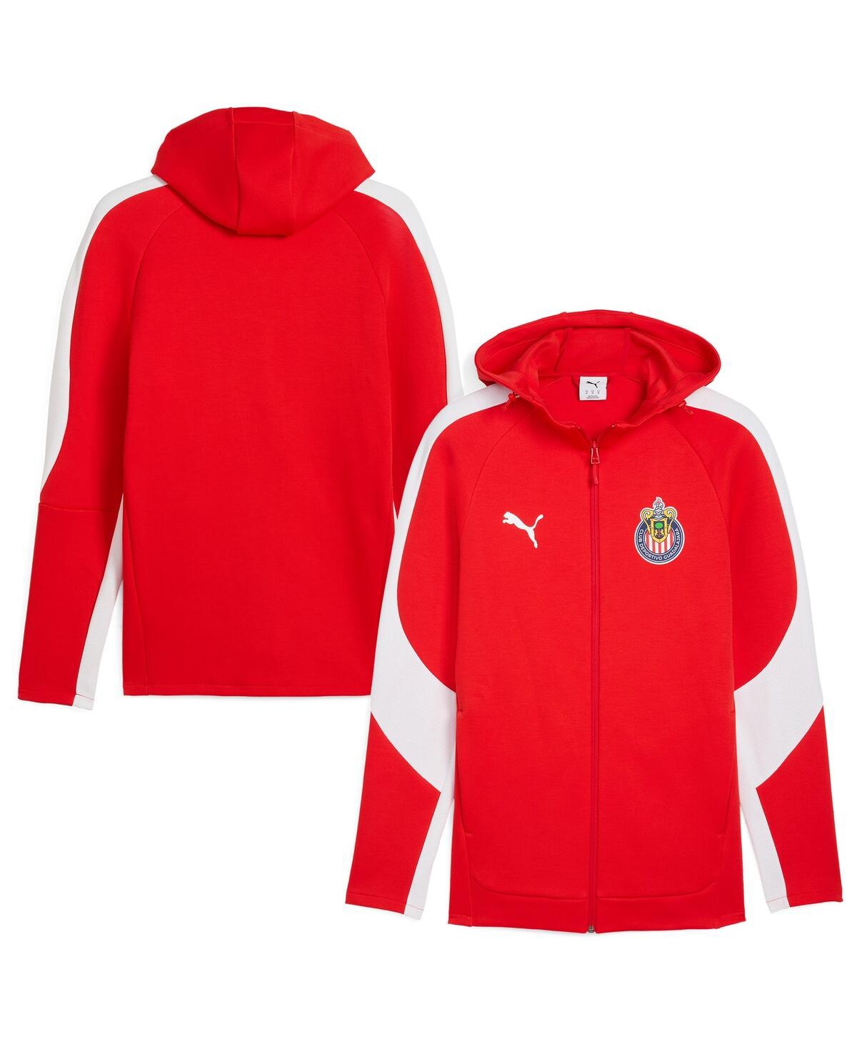 Click here for Puma Mens Red Chivas Evostripe Full-Zip Hoodie - R... prices