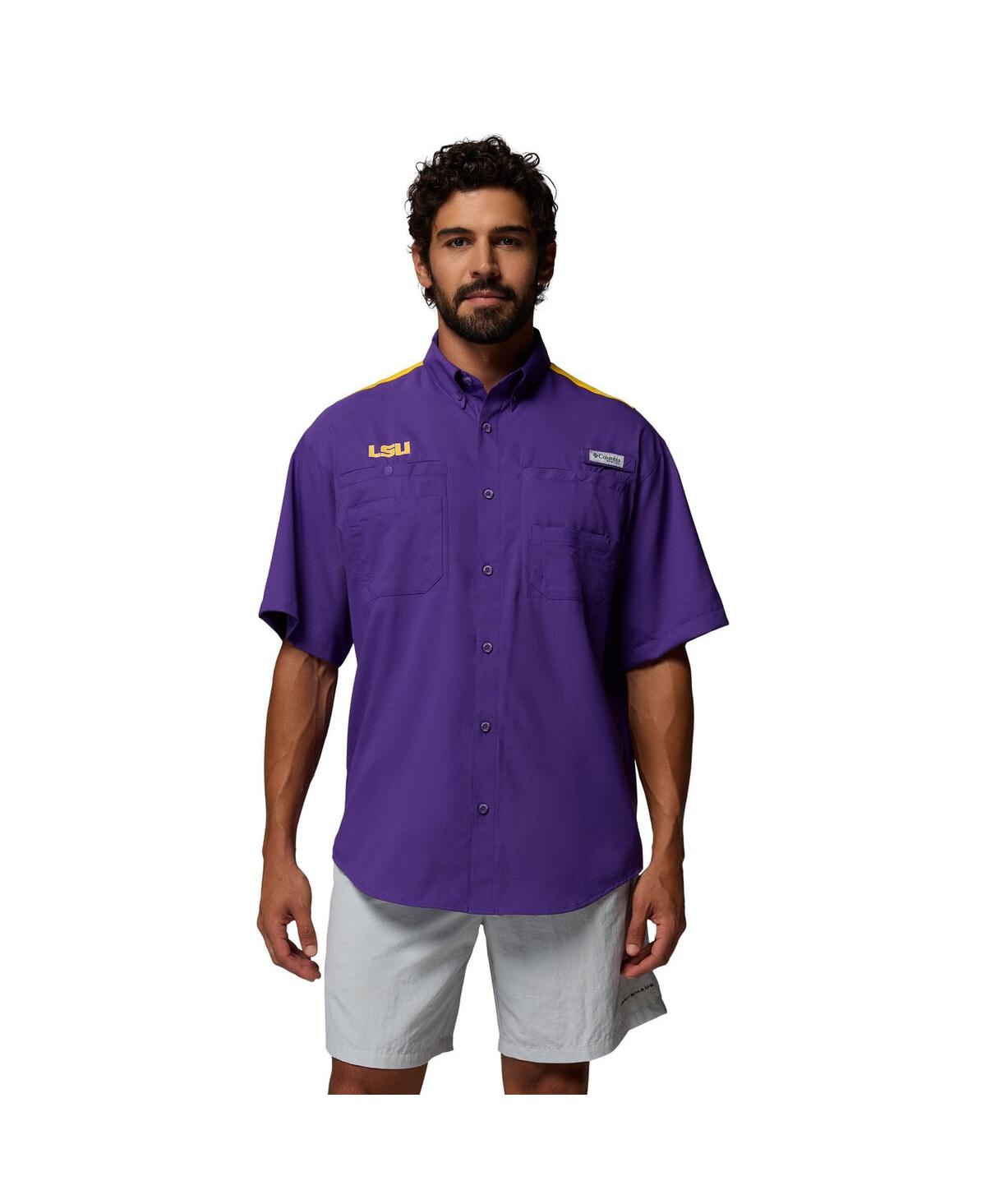 Click here for Columbia Mens Purple Lsu Tigers Tamiami Color Bloc... prices