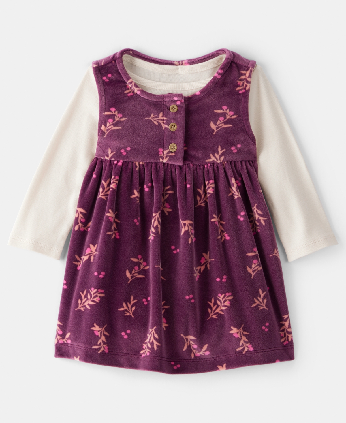 Click here for Carters Baby Girls 2-Piece Flower Print Dress and... prices