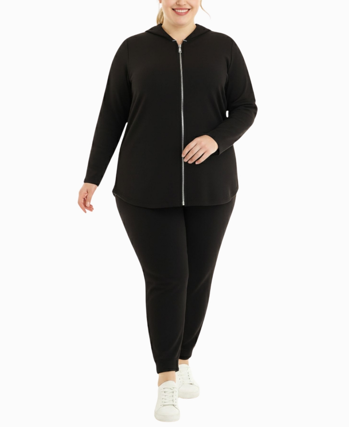 Click here for White Mark Plus Size Super Soft Hoodie Jogger Pant... prices
