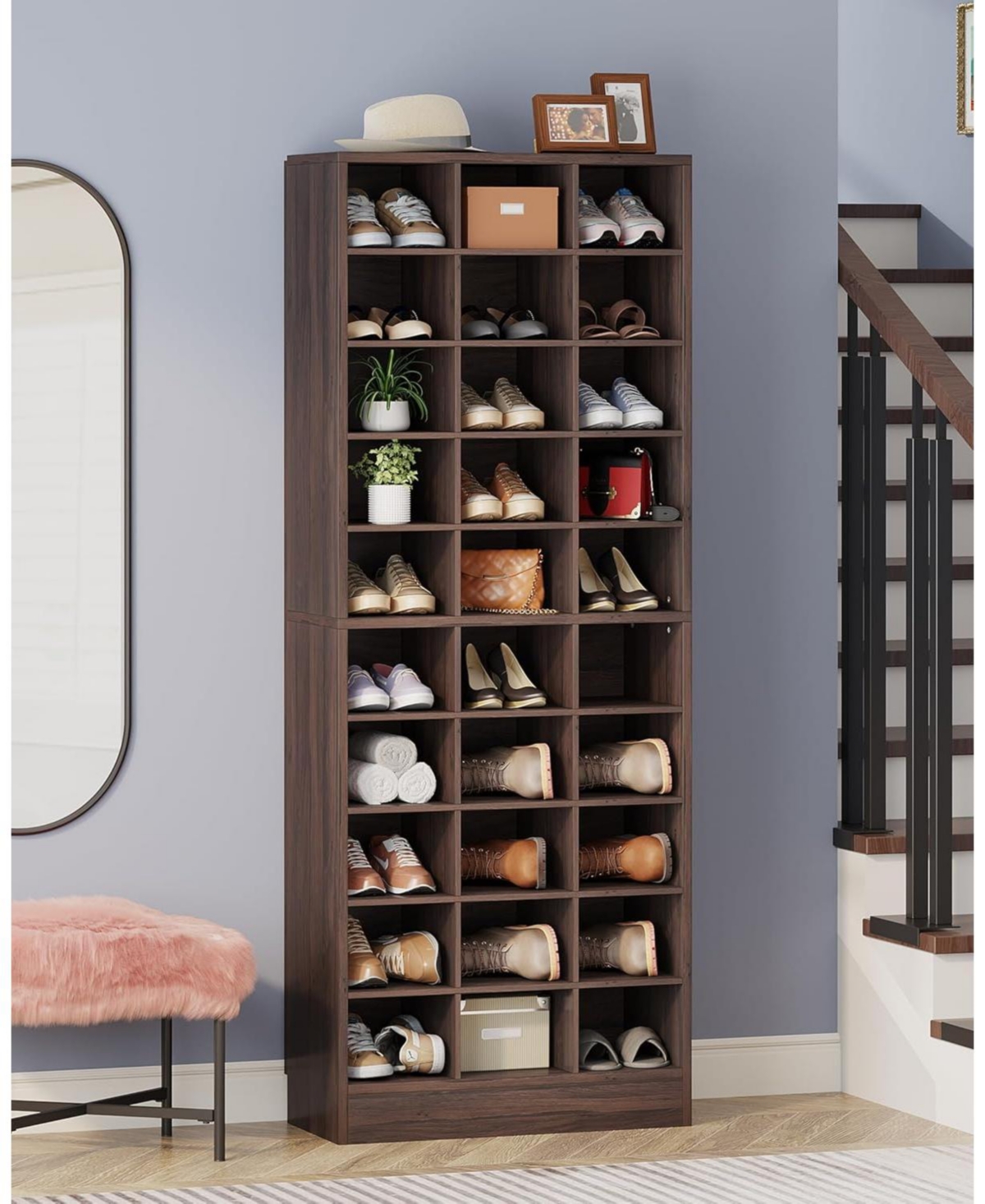 Click here for Tribesigns 10-Tier Shoe Storage Cabinet  Wooden Sh... prices