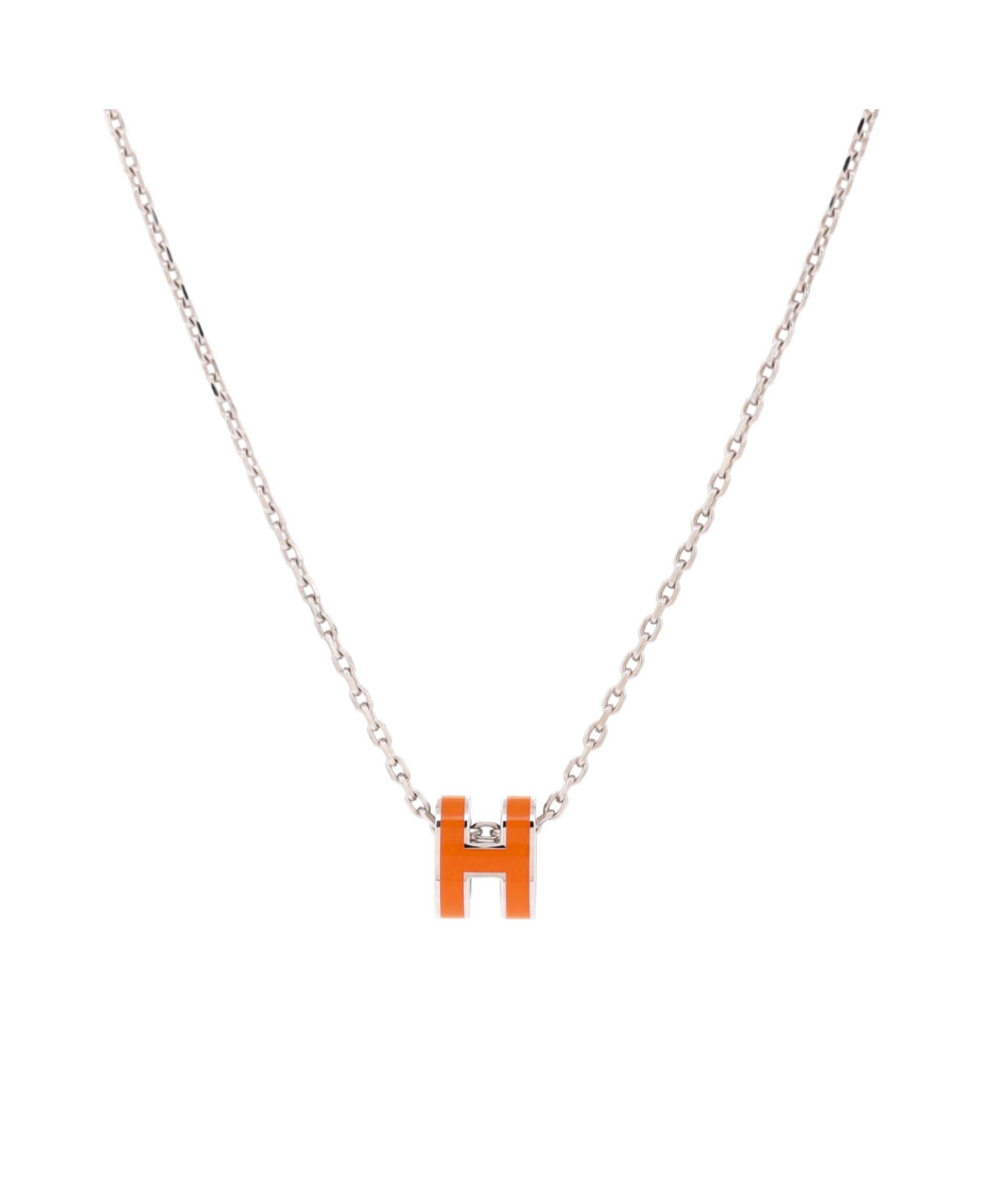 Click here for Pre-Owned Hermes Pop H Pendant Chain Necklace - En... prices