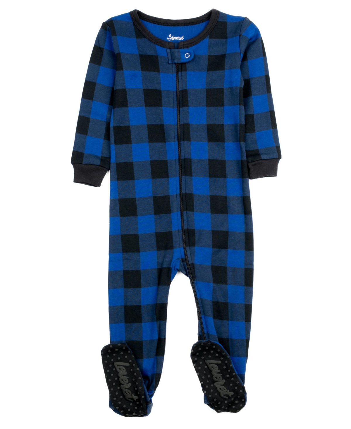 Click here for Leveret Kids Footed Cotton Plaid Holiday Pajamas -... prices