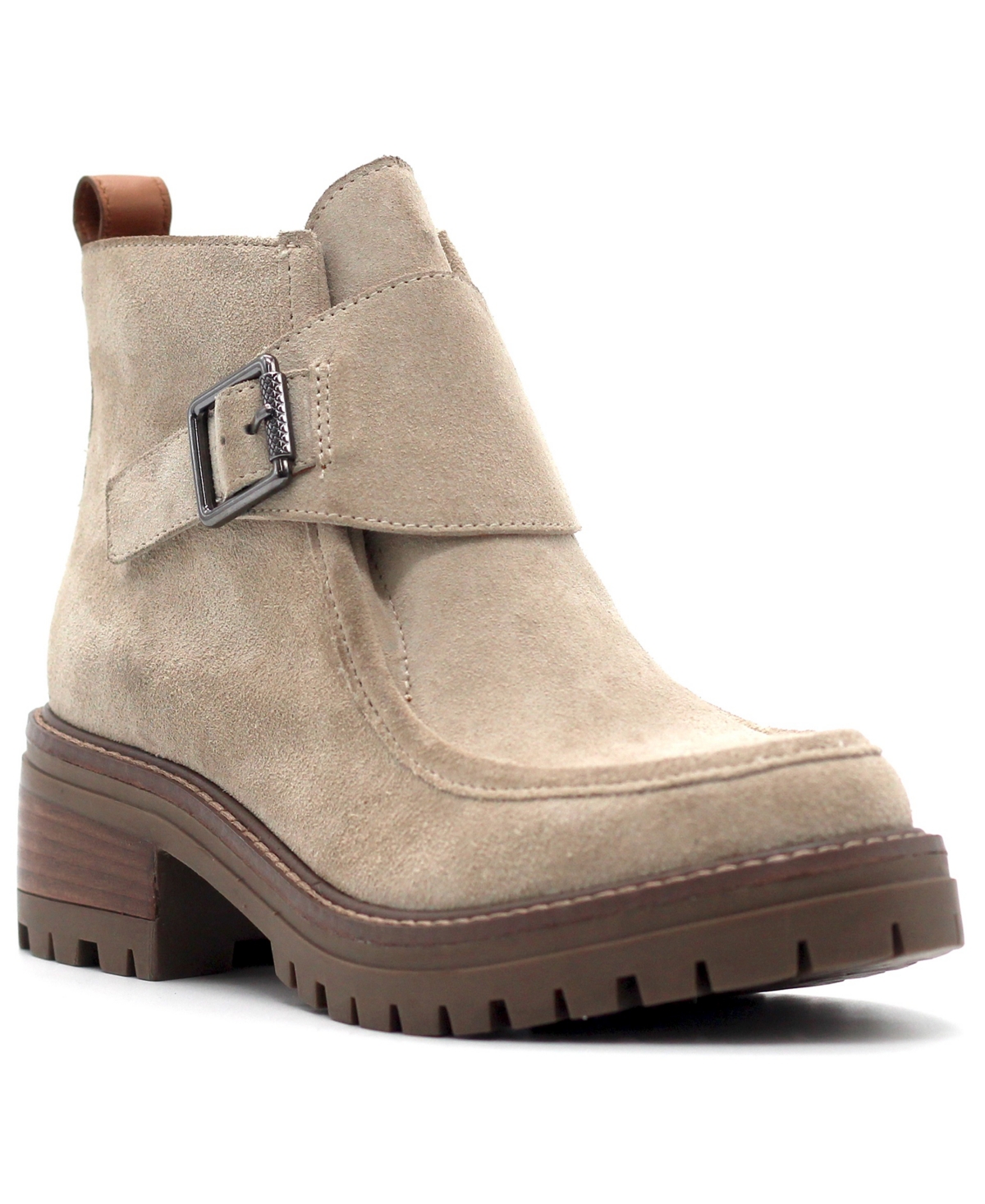 Gentle Souls Womens Baden Round Toe Booties - Beige Suede